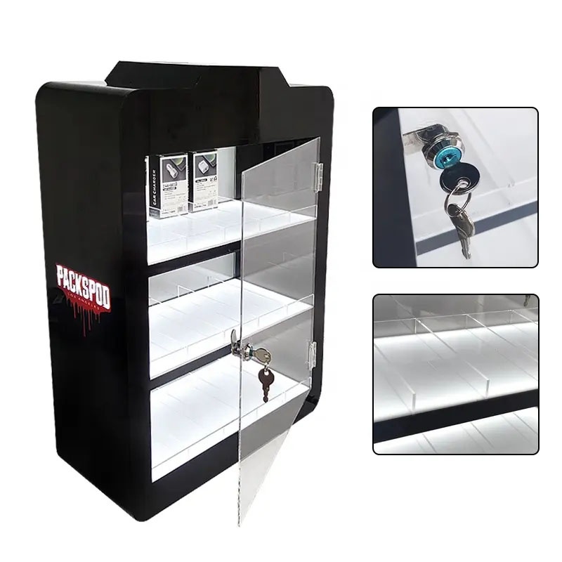 Acrylic Multifunctional Display Stand Smoke Shop LED Lighting Display ...