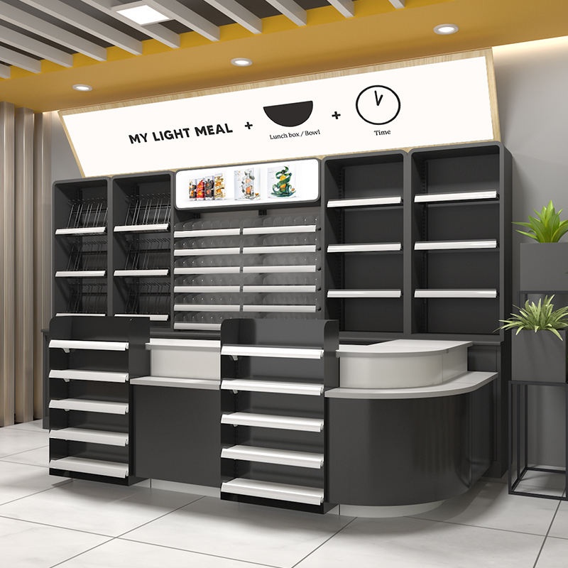 store checkout counter supermarket equipment metal cashier desk